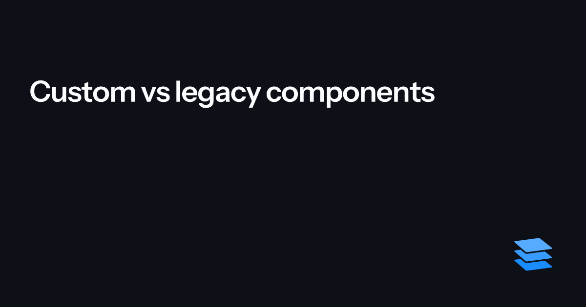 Custom vs legacy components – Parcel Documentation